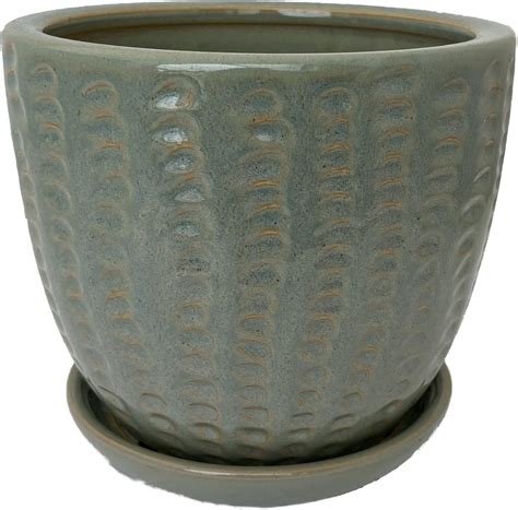 Hirts Gardens Pompeii Ceramic Planter With Attached