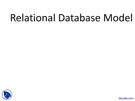 Relational Database Model Database Management And Design Lecture Slides Slides