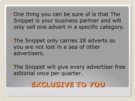 The Snippet Ppt