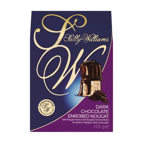 Sally Williams Dark Chocolate Coated Nougat 125g