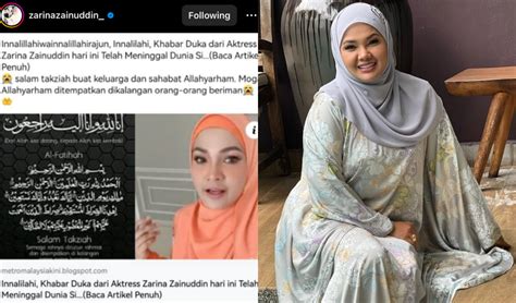 Berita Palsu Zarina Zainuddin Mohon Doa Panjang Umur Kosmo Digital