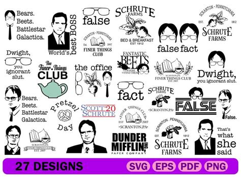 The Office Svg Bundlethe Office Svg Files For Cricutthe Etsy The