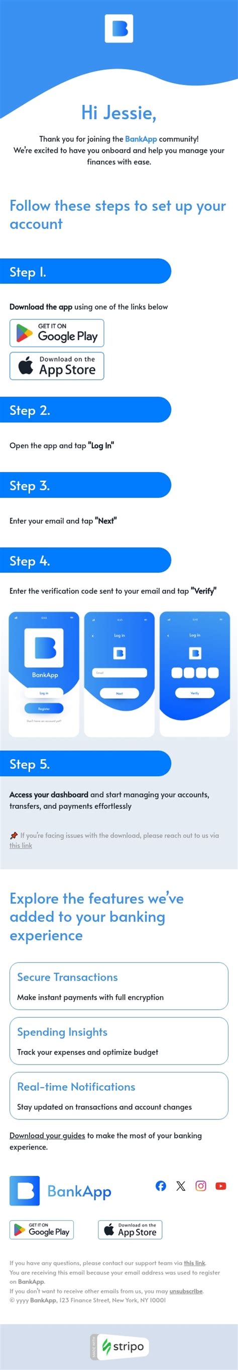 Your Banking Experience Email Template By Full Name — Stripo Email