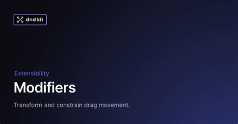 Modifiers Dnd Kit