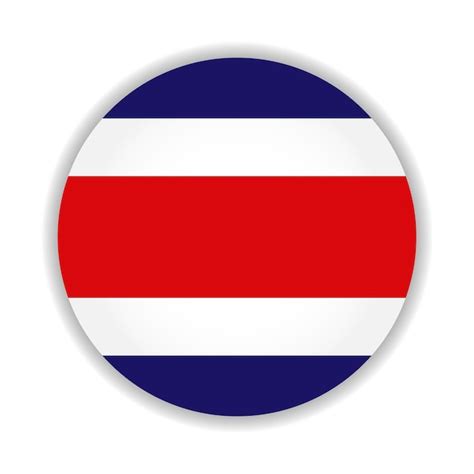 코스타리카의 둥근 국기 벡터 일러스트 레이 션 프리미엄 벡터