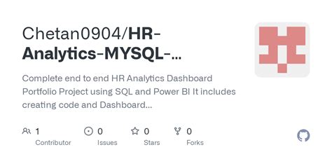GitHub Chetan HR Analytics MYSQL PowerBI Complete End To End HR Analytics Dashboard