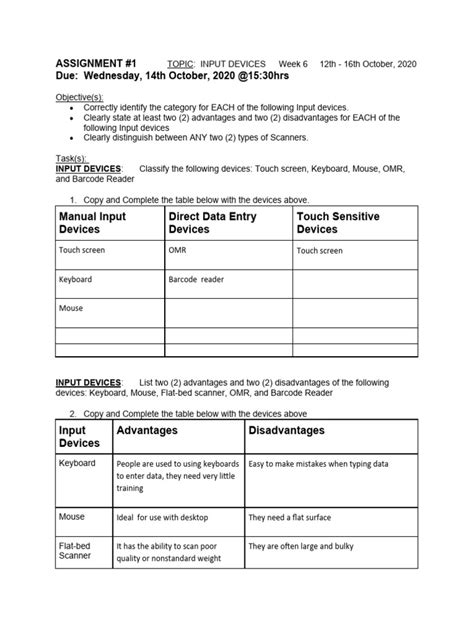 Assignment Info Tech Pdf