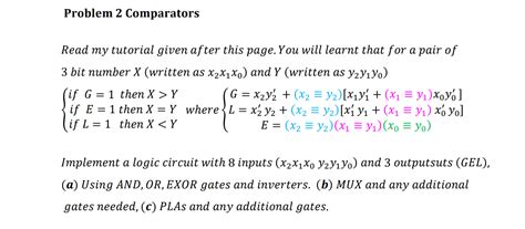 Solved Problem 2 ComparatorsRead My Tutorial Given After Chegg Com