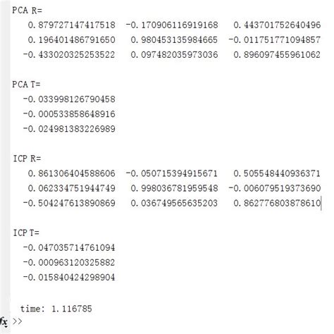Rotation Matrix R And Translation Matrix T Obtained By The Two