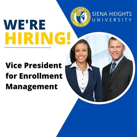 Were Hiring Siena Heights University Seeks A Vice President For