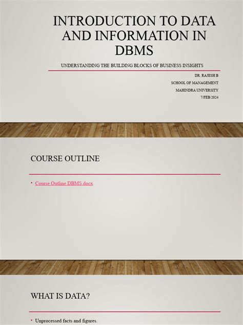 Session 1 Introduction To Dbms Pdf Databases Relational Database