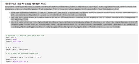 Solved Problem 2 The Weighted Random Walk Step Can Choose
