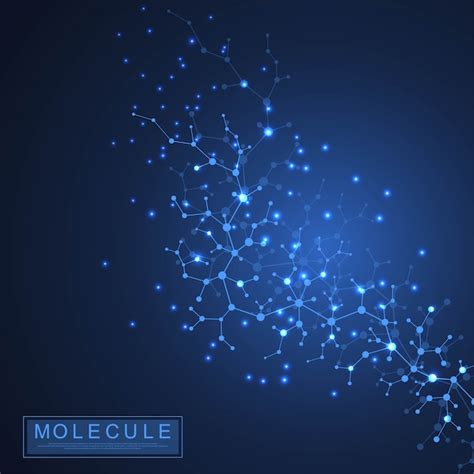 과학적 분자 배경 필드의 얕은 깊이와 Dna 이중 나선 그림 Dna 분자가있는 신비한 벽지 또는 배너 유전 정보 벡터