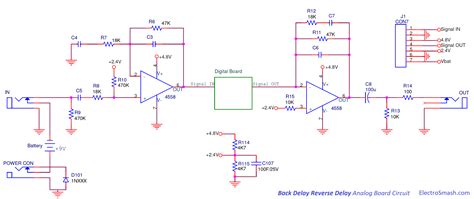 Analog Delay Circuit Pedal Circuit Diagram