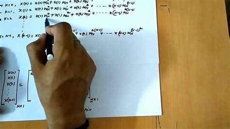 Discrete Fourier Transform Matrix Method Dft Digital Signal