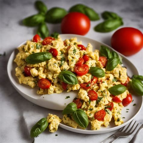 Tomato Basil And Parmesan Scrambled Eggs Recipe