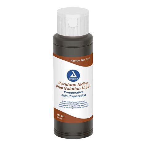 Dynarex Povidone Iodine Prep Solution Antiseptic