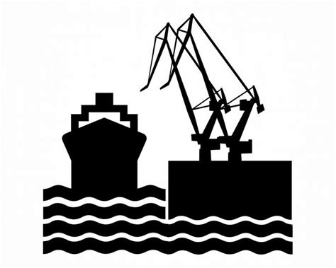 Shipping Container Port Svg
