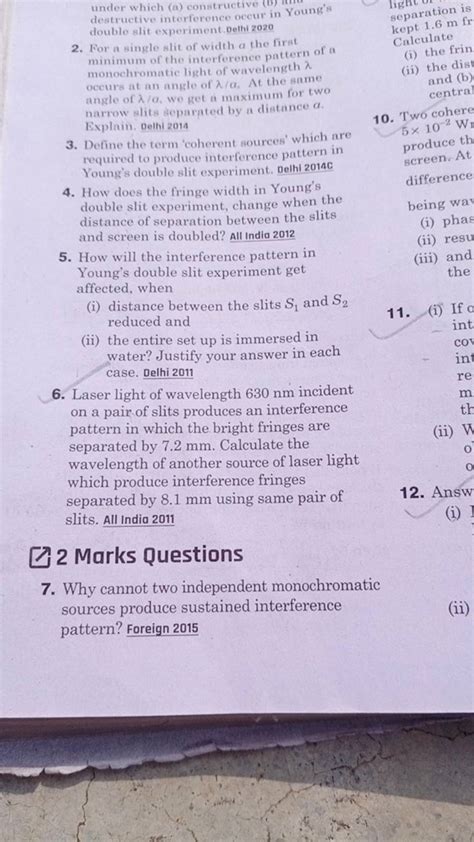 Under Which A Constructive B Is Destructive Interference Occur In You