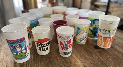 Vtg Plastic Cups 80s 90s Taco Bell Mtc Hardiees Ut Taco Johns Coke Kc