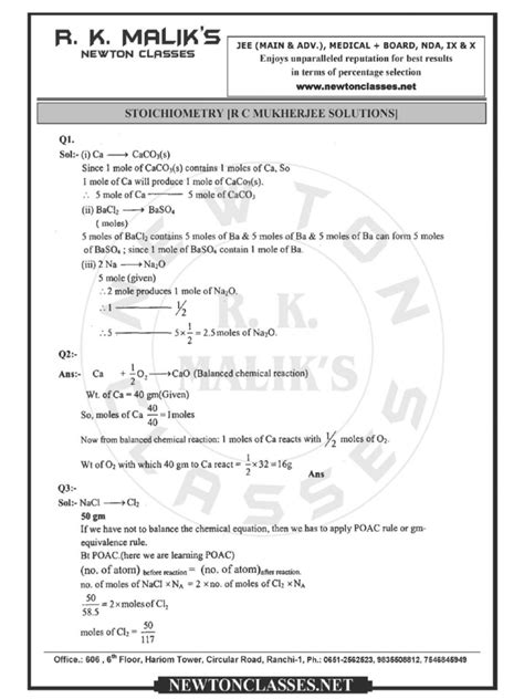 Chapter 2 Stoichiometry Pdf