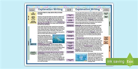 Level 4 Explanation Writing Annotated Exemplar Twinkl