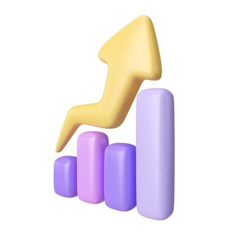 Business Growth D Illustration Icon Png