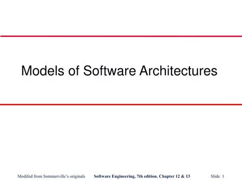 Ppt Models Of Software Architectures Powerpoint Presentation Free