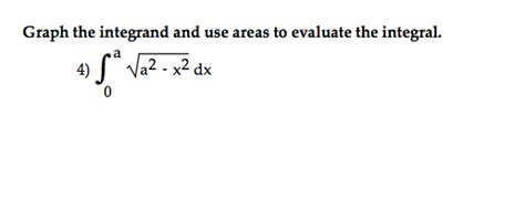 Solved Graph The Integrand And Use Areas To Evaluate The Chegg Com