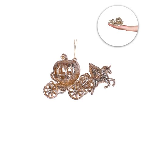 საახალწლო ნაძვის ხის სათამაშო ეტლი ცხენით 12 5 სმ Super Superstore Ge