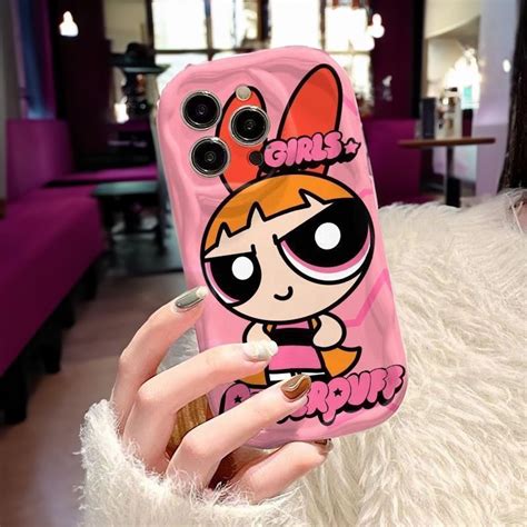 Jizetin For Samsung A12 A12 5G M12 Back Cover With Cartoon Powerpuff Girls Sunlasses Holder