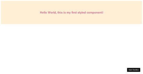 Styled Components Codesandbox