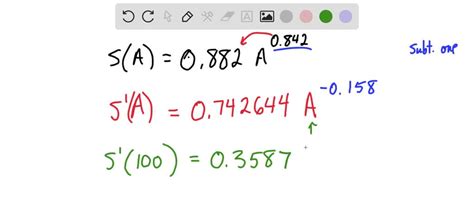 The Number Of Tree Species S In A Given Area A In A Forest Reserve Has Been Modeled By The Power