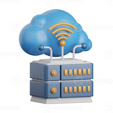 3d Rendering Cloud Hosting Isolated Useful For Cloud Network Computing Technology Database