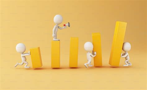 성공 막대 차트를 작성하는 백인 사업가들 팀 개념입니다 3d 그림입니다 사진 Unsplash의 개념 이미지