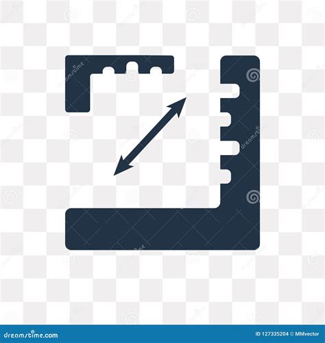 Angular Ruler Vector Icon Isolated On Transparent Background An Stock