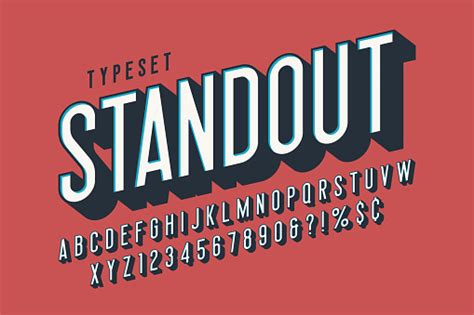 복고풍 3d 디스플레이 글꼴 디자인 알파벳 편지 컴퓨터 글자에 대한 스톡 벡터 아트 및 기타 이미지 컴퓨터 글자 문자 3