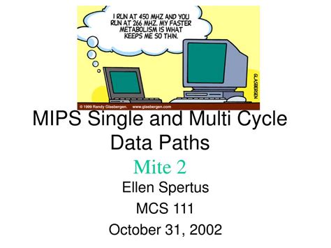 Ppt Mips Single And Multi Cycle Data Paths Mite 2 Powerpoint