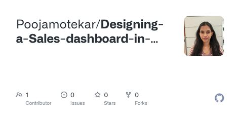 GitHub Poojamotekar Designing A Sales Dashboard In Excel