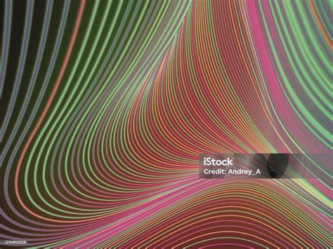 웨이브 밴드 기하학적 패턴 다양한 색깔의 선으로 만든 구성현대 스타일의 추상화 3d 렌더링 0명에 대한 스톡 사진 및 기타 이미지 Istock