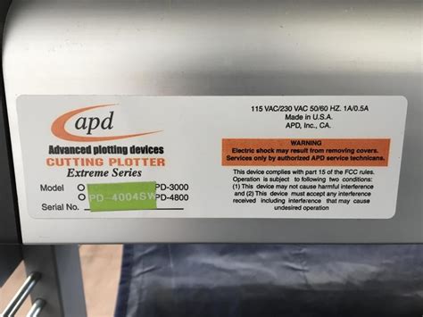 Lot Apd Vinyl Cutter Plotter Extreme Series W Stand