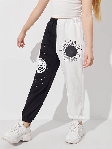 بناطيل رياضية ثقيلة بنات حاجز اللون