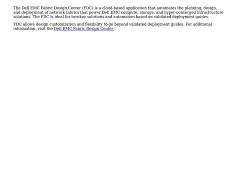 Fabric Design Center Dell Emc Networking Smartfabric Services Deployment With Vxrail 4 7