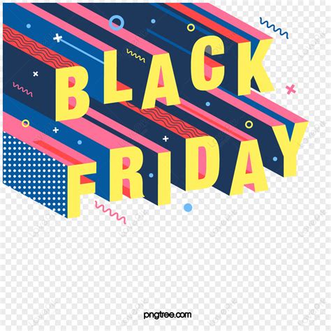 멤피스 스타일 검은 금요일색깔표제서체 Png 일러스트 무료 다운로드 Lovepik