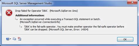 Enabling A Fail Safe Operator In Sql Server Agent