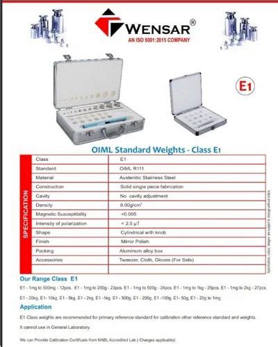 Ss 304 Silver E2 Class Weights Box Model Rk E2 For Laboratory At Rs 35000 Piece In Nashik
