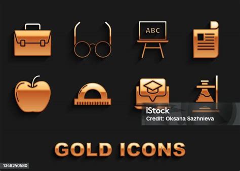 측정 도 문서 유리 테스트 튜브 플라스크 화재 졸업 캡 화면 노트북 애플 칠판 서류 가방 및 안경 아이콘을 측정하기위한 트랙터 그리드를 설정합니다 벡터 0명에 대한 스톡