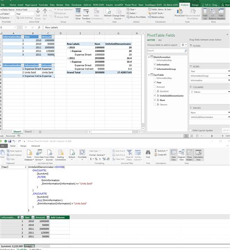 Excel Powerpivot Creating Ratios From A Single Fact Table Stack