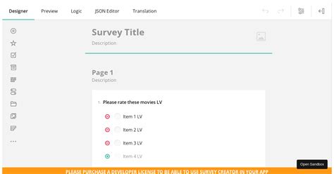 surveyjs creator vue forked codesandbox