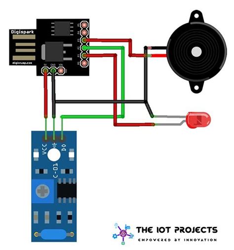 Intruder Security Alarm Using Vibration Sensor Iot Projects Ideas